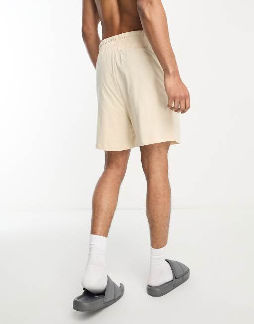 ASOS DESIGN lounge pyjama shorts with wider waistband in sandshell | ASOS