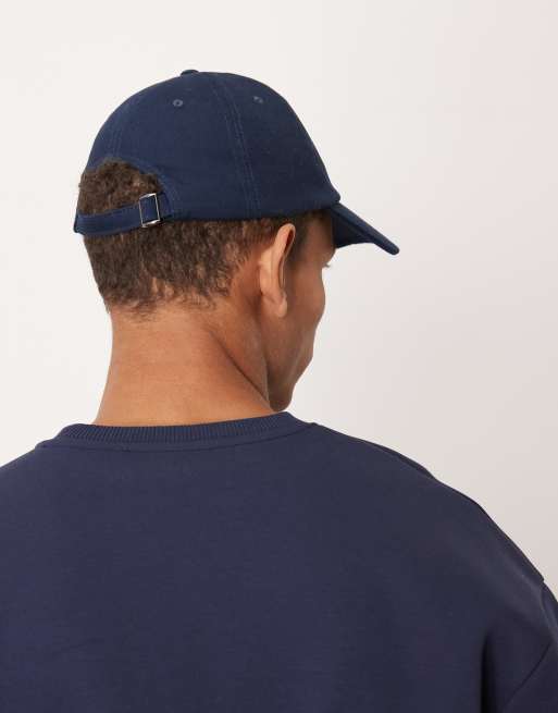 ASOS DESIGN lunch graphic cap in washed navy | ASOS