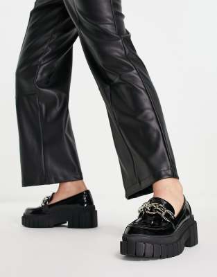 Asos Design Magnum Super Chunky Chain Loafers In Black | ModeSens