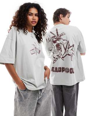 ASOS DESIGN Marvel unisex oversized t-shirt with Deadpool prints in ...