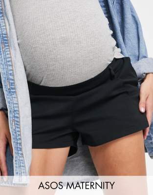 ASOS DESIGN Maternity chino short with under the bump waistband in ...