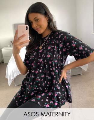 ASOS DESIGN Maternity smock in ditsy floral print | ASOS