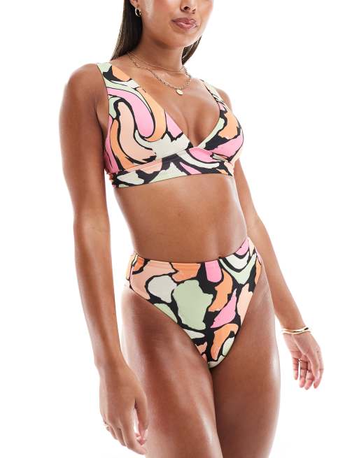 ASOS DESIGN Maya mix and match bikini in abstract pastel | ASOS