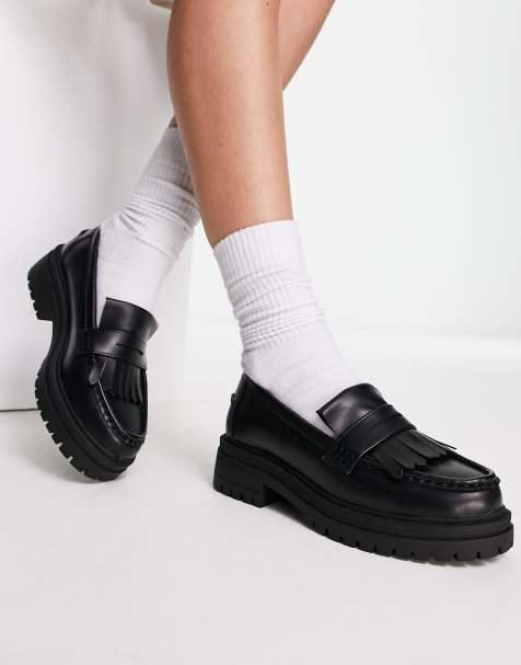 Loafers Dam | Svarta Damloafers, Loafers med klack | ASOS