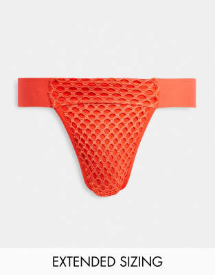 ASOS DESIGN mesh jock strap in orange | ASOS