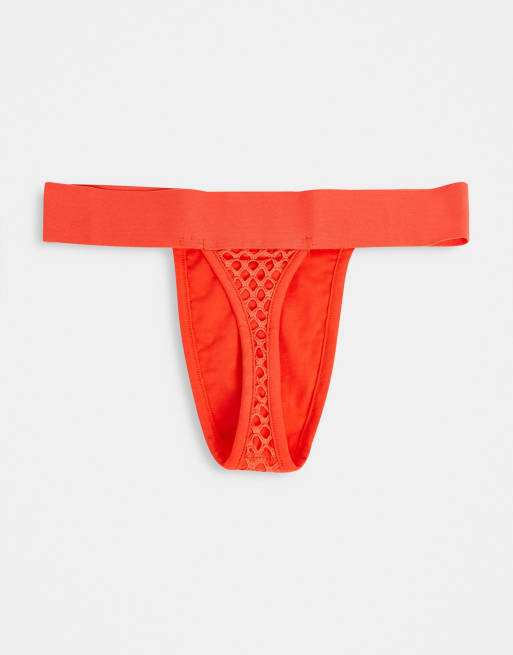 ASOS DESIGN mesh jock strap in orange | ASOS