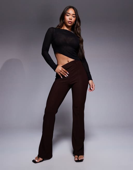 ASOS DESIGN mesh top with asymmetric hem in black | ASOS