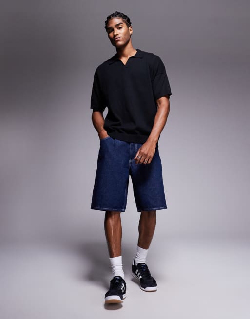 ASOS DESIGN midweight knit cotton shorts in black - part of a set | ASOS