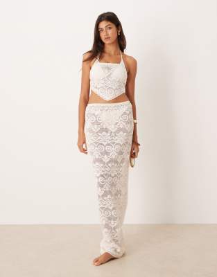 ASOS DESIGN - Minette - Ensemble de plage en dentelle crochetée avec ...