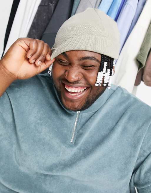 ASOS DESIGN mini fisherman beanie in oatmeal | ASOS