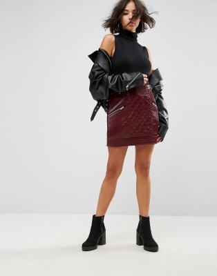ASOS DESIGN - Mini-jupe matelassée en similicuir | ASOS