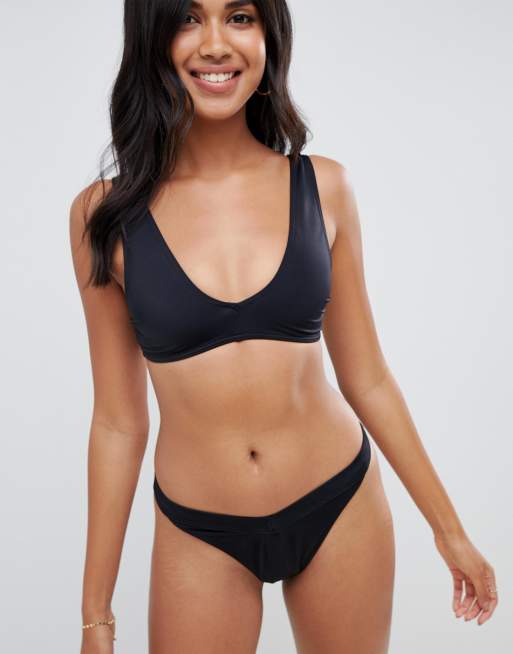 Asos Design Mix And Match Haut De Bikini Minimaliste En Tissu