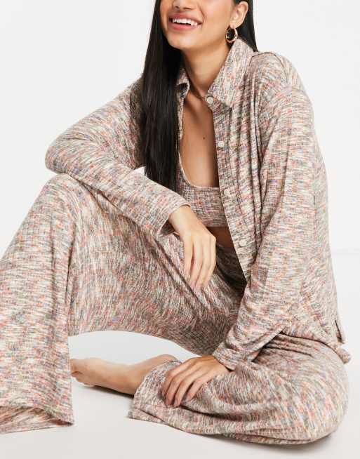 Asos Design Mix And Match Chemise Confort Teinte Par Sections
