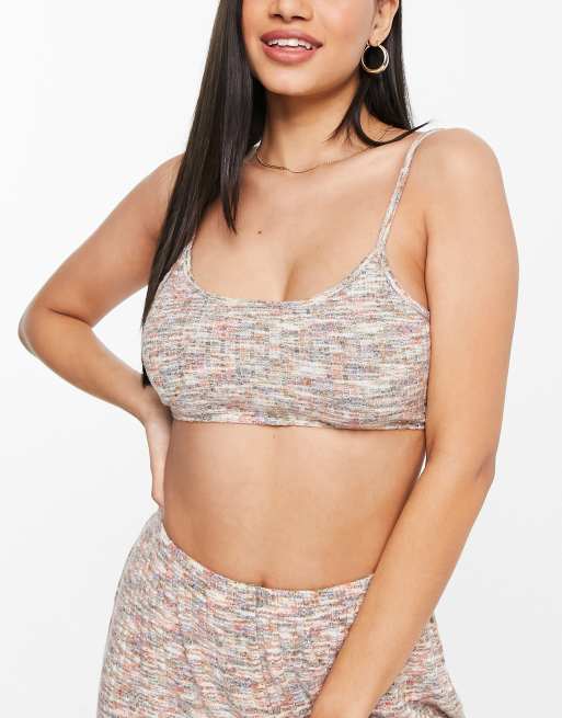 Asos Design Mix And Match Crop Top Confort Teint Par Sections