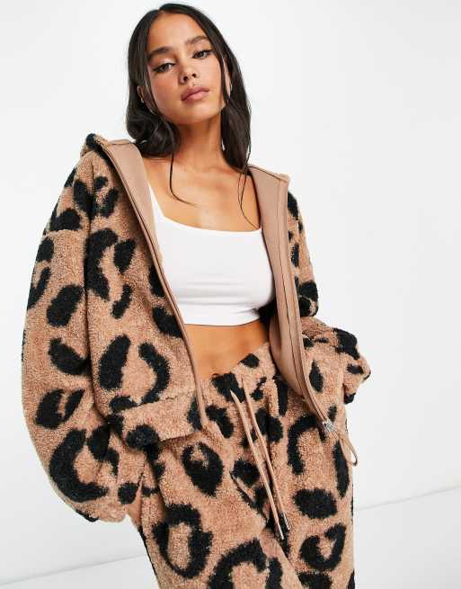 Asos Design Mix And Match Lounge Kapuzenpullover Aus Teddyfell Mit