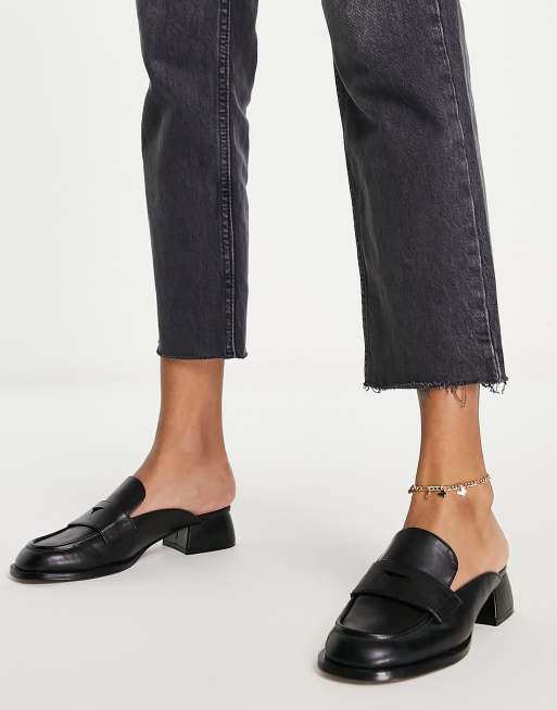 Asos Design Moscow Mules Style Mocassins Noir Asos