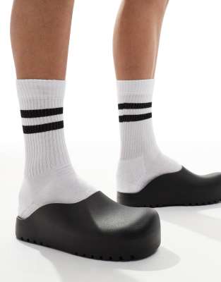 ASOS DESIGN moulded clogs in black | ASOS