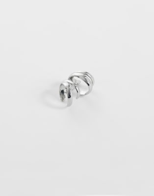ASOS DESIGN multi-row ear cuff in silver | ASOS