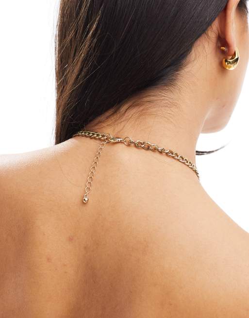 ASOS DESIGN necklace with layered coin detail in gold tone | ASOS