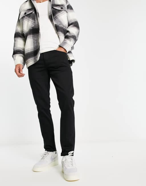 ASOS DESIGN no fade stretch slim jeans in black | ASOS