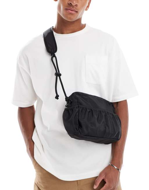 ASOS DESIGN nylon tech crossbody bag in black | ASOS