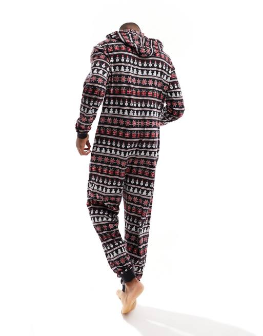 ASOS DESIGN onesie in fairisle print | ASOS