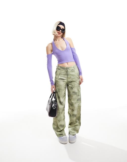 Asos Design Oversize Cargohose Mit Military Muster In Verwischter