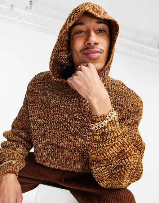 Asos Design Oversize Kapuzenpullover Aus Strick Mit