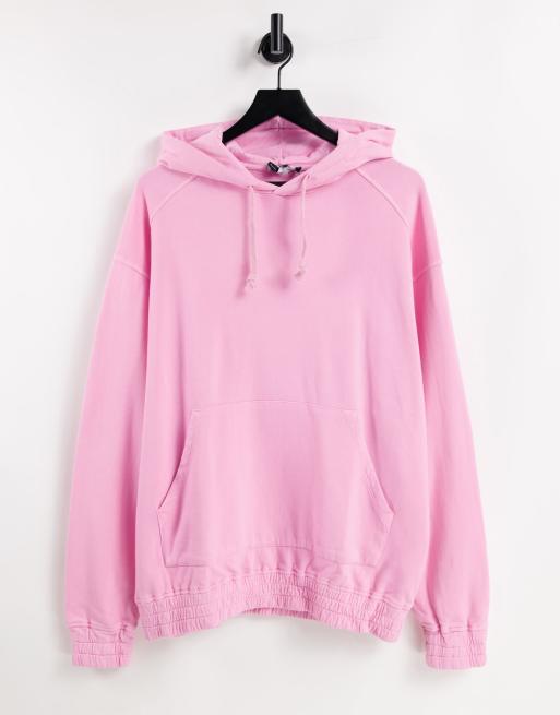 Asos Design Oversize Kapuzenpullover In Verwaschenem Rosa Asos