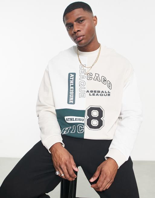 Asos Design Oversize Sweatshirt Mit College Print Und