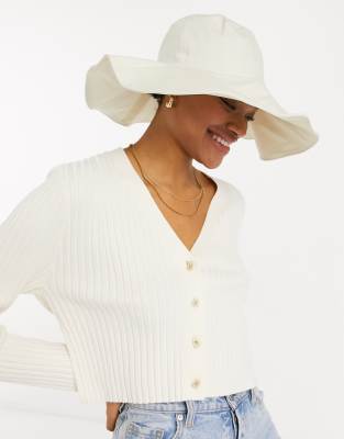 ASOS DESIGN oversized bucket hat in cream | ASOS