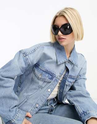 ASOS DESIGN oversized bug wrap sunglasses | ASOS