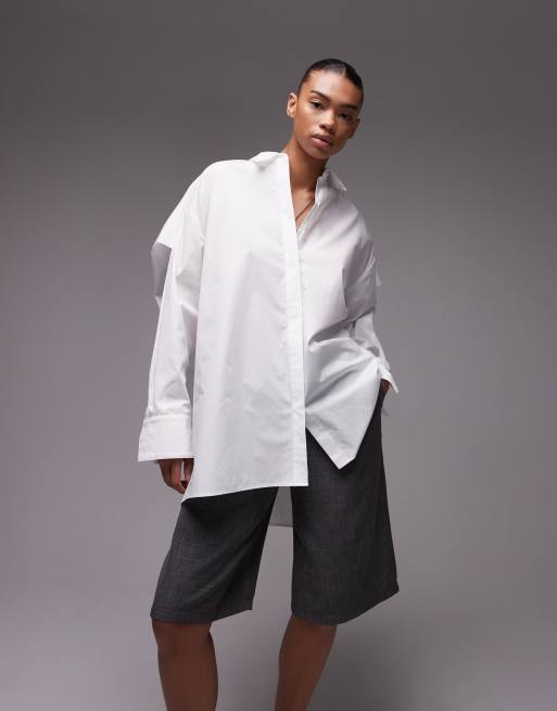 ASOS DESIGN oversized deconstructed shirt in mixed stripe | ASOS