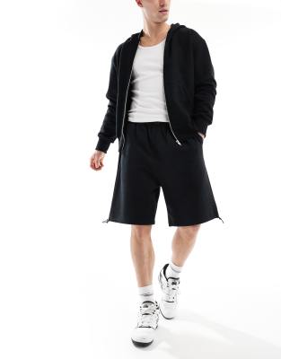 ASOS DESIGN oversized fit shorts in black | ASOS