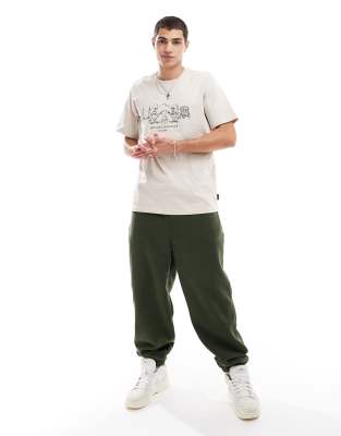 ASOS DESIGN oversized fleece joggers in green | ASOS