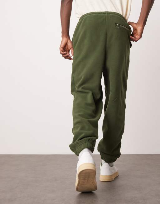 ASOS DESIGN oversized fleece trackies in green | ASOS