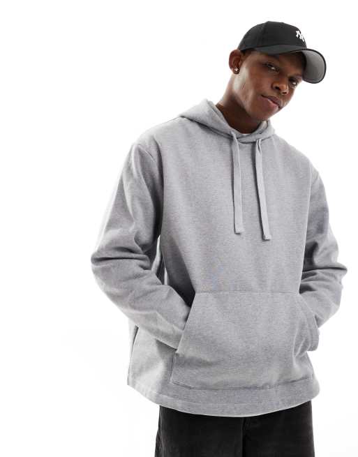 ASOS DESIGN oversized heavyweight hoodie in gray heather | ASOS