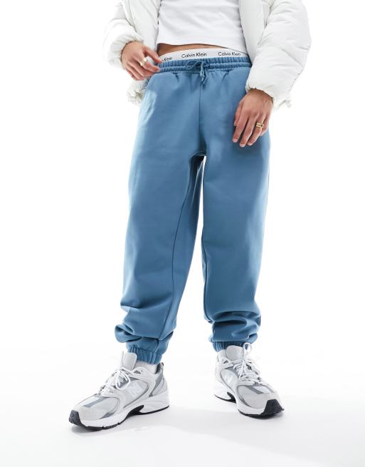 ASOS DESIGN oversized heavyweight trackies in blue | ASOS