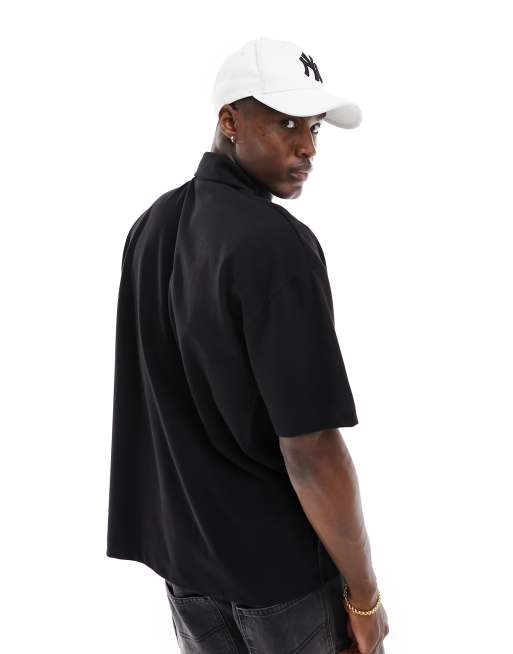 ASOS DESIGN oversized polo in black | ASOS