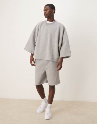 ASOS DESIGN oversized short in gray heather - part of a set | ASOS