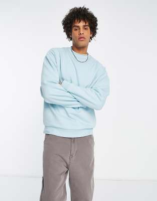 ASOS DESIGN oversized sweatshirt in light blue | ASOS