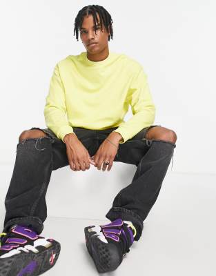 ASOS DESIGN oversized sweatshirt in yellow | ASOS