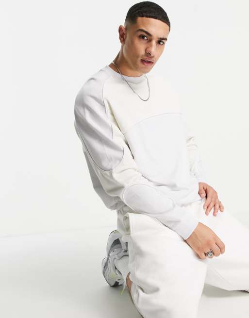 ASOS DESIGN oversized sweatshirt with piping detail and color block ...