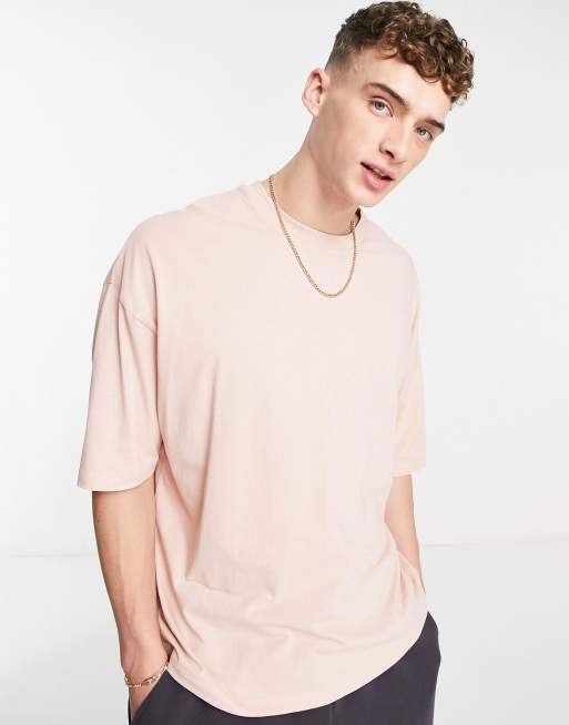 Asos Design Oversized T Shirt In Washed Pink Asos