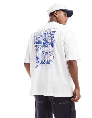 ASOS DESIGN oversized t-shirt with back print in white | ASOS