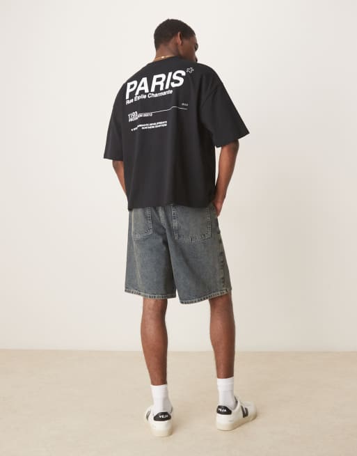 ASOS DESIGN oversized t-shirt with City graphic in black | ASOS