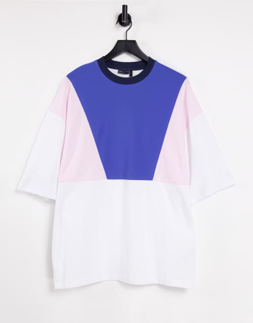 ASOS DESIGN oversized t-shirt with color block and pique panels | ASOS