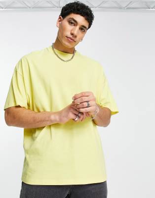 ASOS DESIGN oversized t-shirt with crew neck in yellow | ASOS