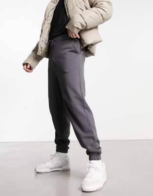 ASOS DESIGN oversized trackies in washed black | ASOS