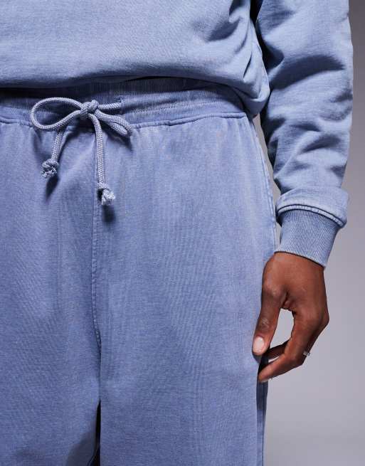 ASOS DESIGN oversized trackies in washed blue (part of a set) | ASOS